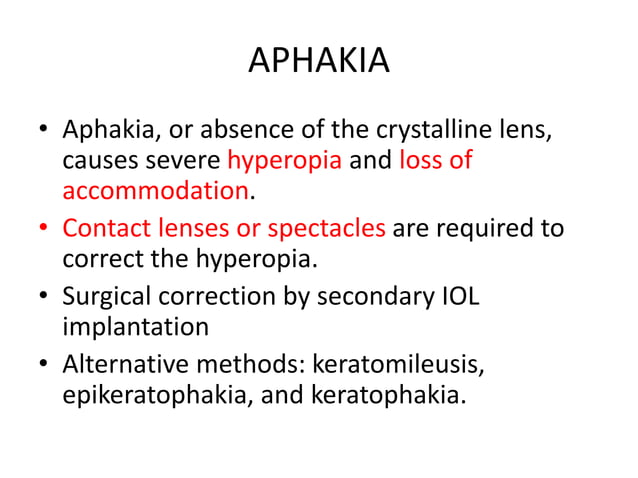 Aphakia | PPTX
