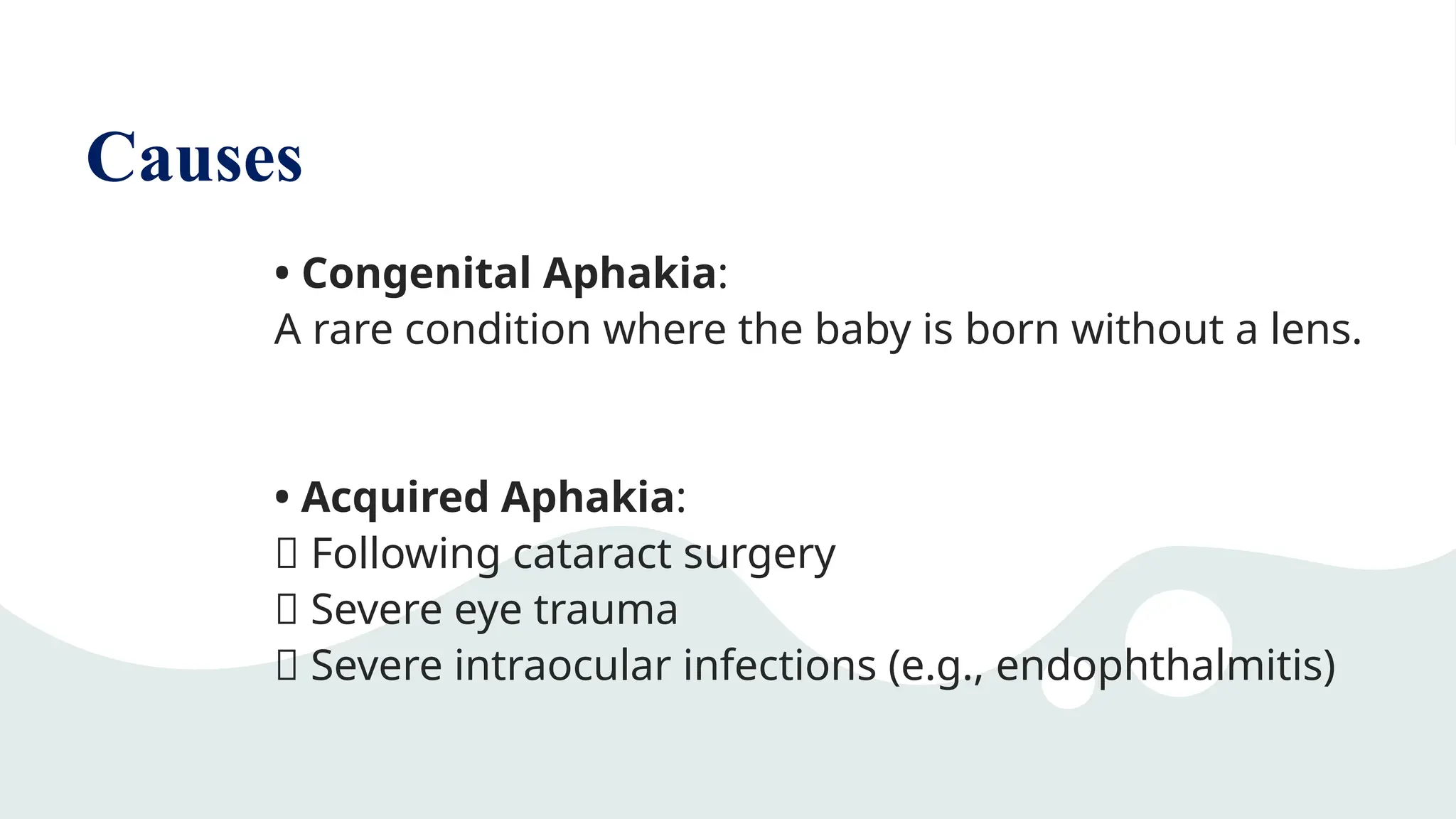 Aphakia : diagnosis, and symptoms , treatment | PPTX