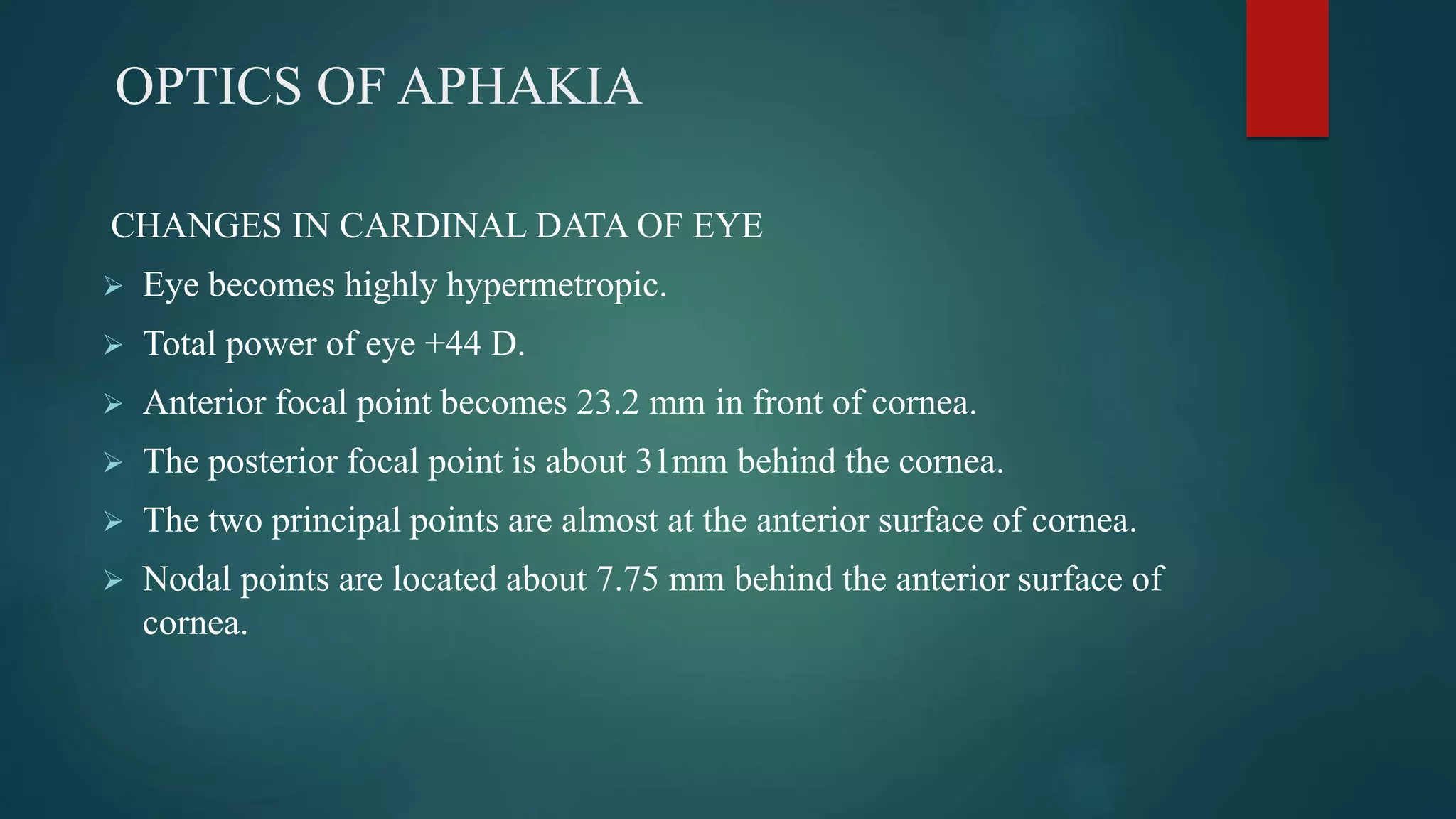 Aphakia and pseudophakia | PPTX