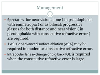 Aphakia and pseudophakia (1) | PPTX