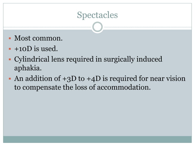 Aphakia and pseudophakia (1) | PPTX | Eye and Vision Conditions ...