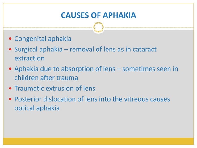 Aphakia | PPTX