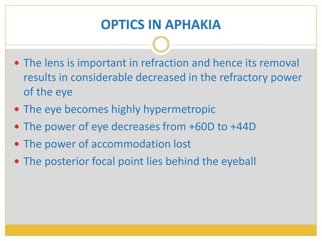 Aphakia | PPTX