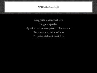 Aphakia or pseudophakia | PPTX | Eye and Vision Conditions | Diseases ...