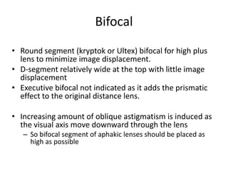 Aphakic spectacle dispensing | PDF