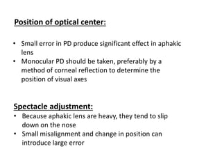 Aphakic spectacle dispensing | PDF