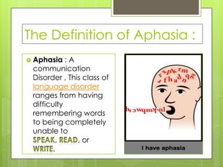 Aphasia | PPTX
