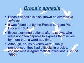 Aphasia | PPT
