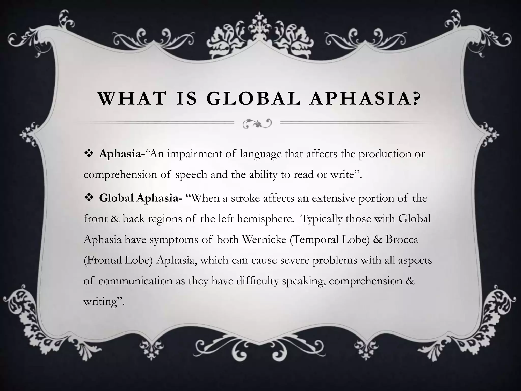 Global Aphasia | PPTX