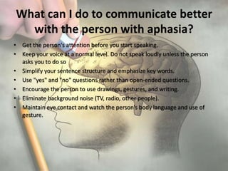 Aphasia | PPT