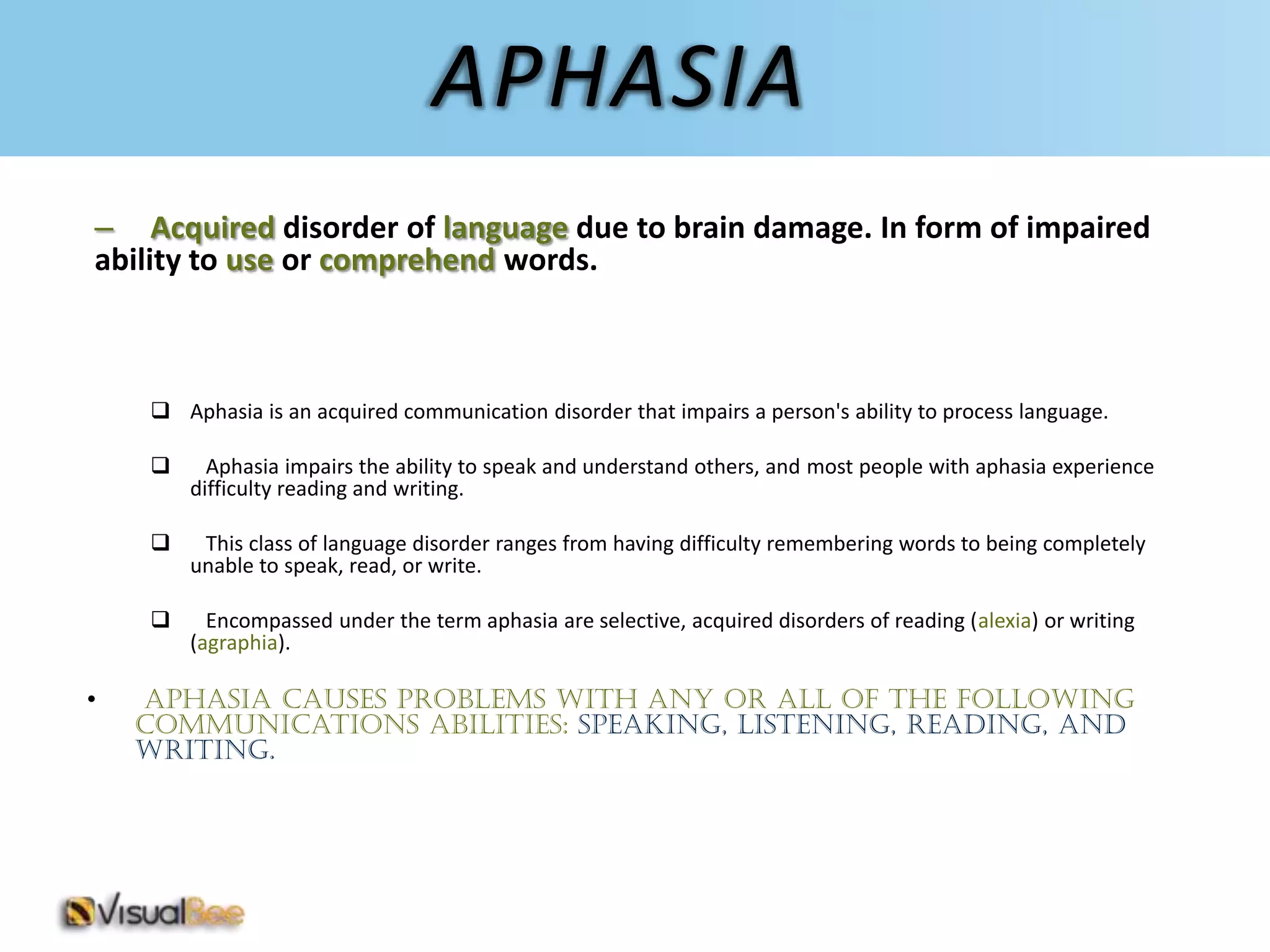 aphasia | PPTX
