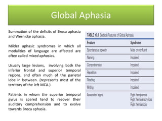 APHASIA and APHASIC SYNDROMES PRESENTATION NEUROLOGY | PPTX