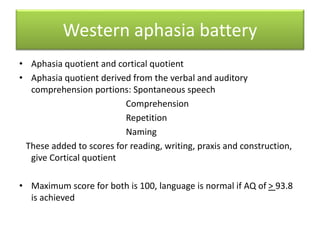 APHASIA and APHASIC SYNDROMES PRESENTATION NEUROLOGY | PPTX