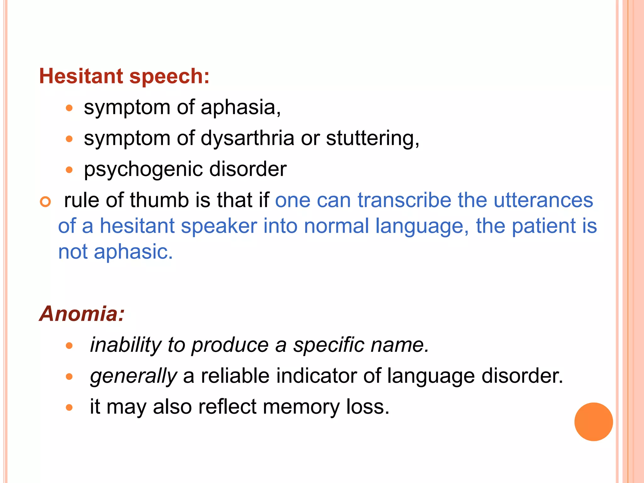 Aphasia and types | PPTX