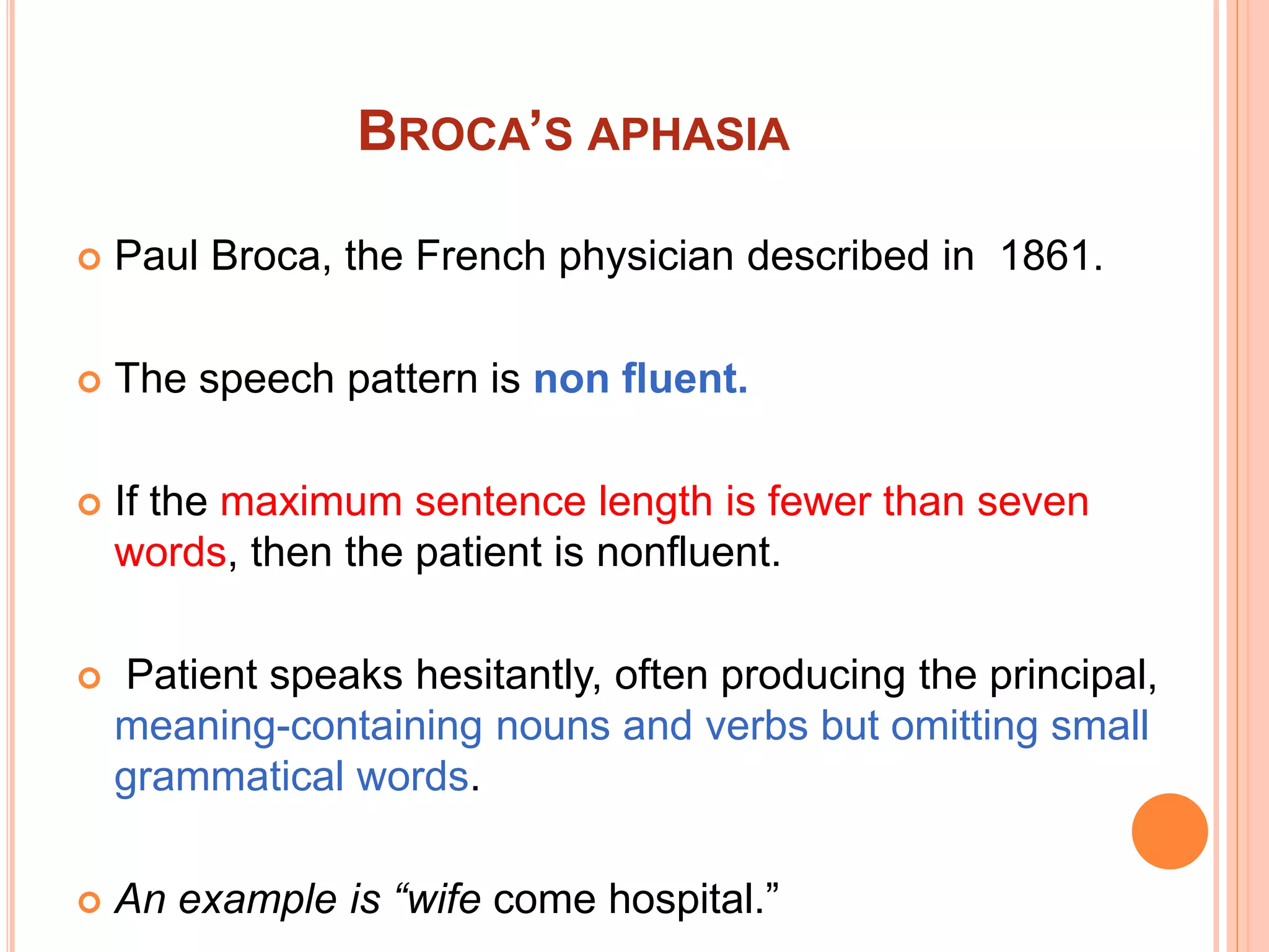 Aphasia and types | PPTX