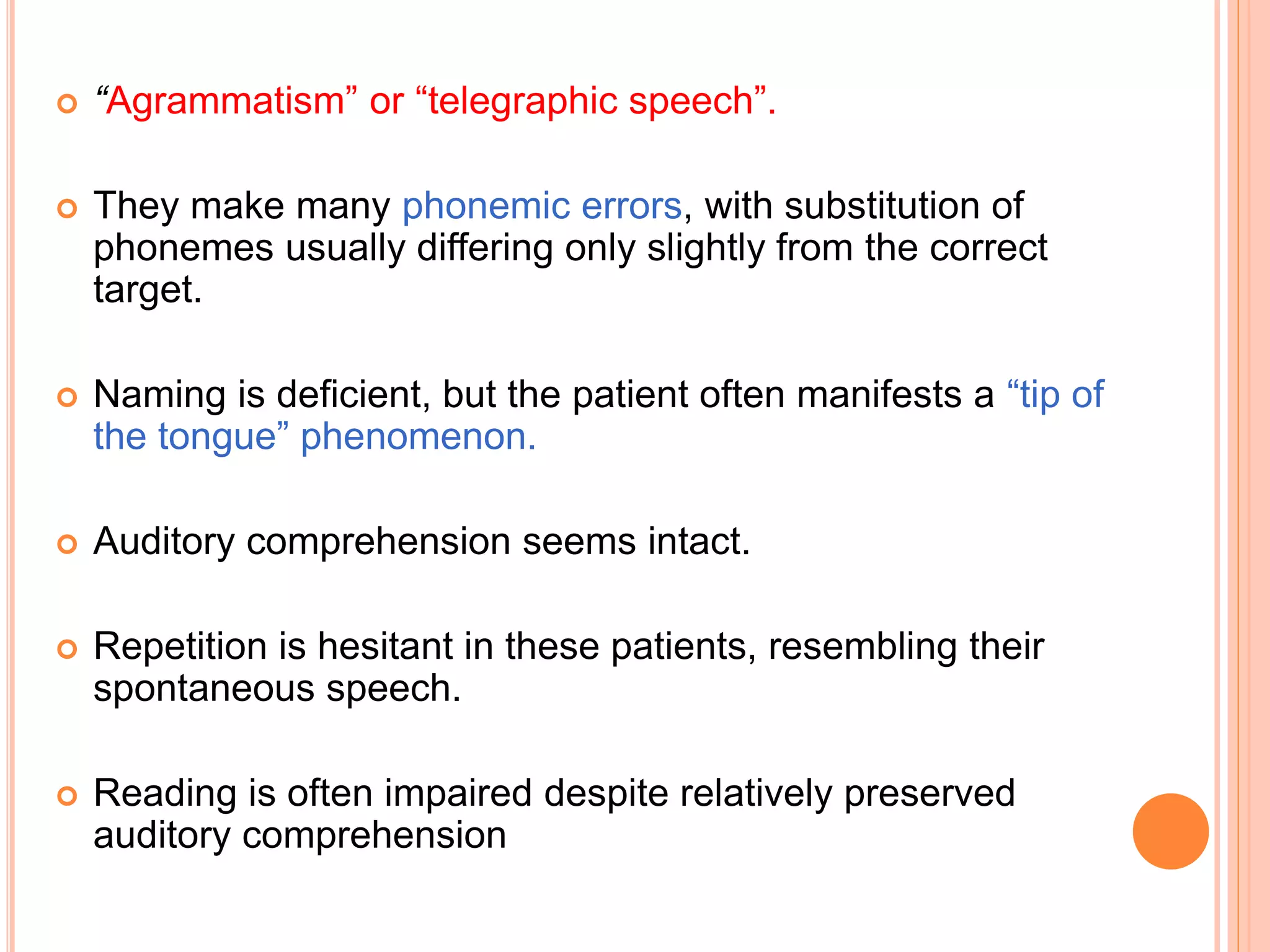 Aphasia and types | PPTX