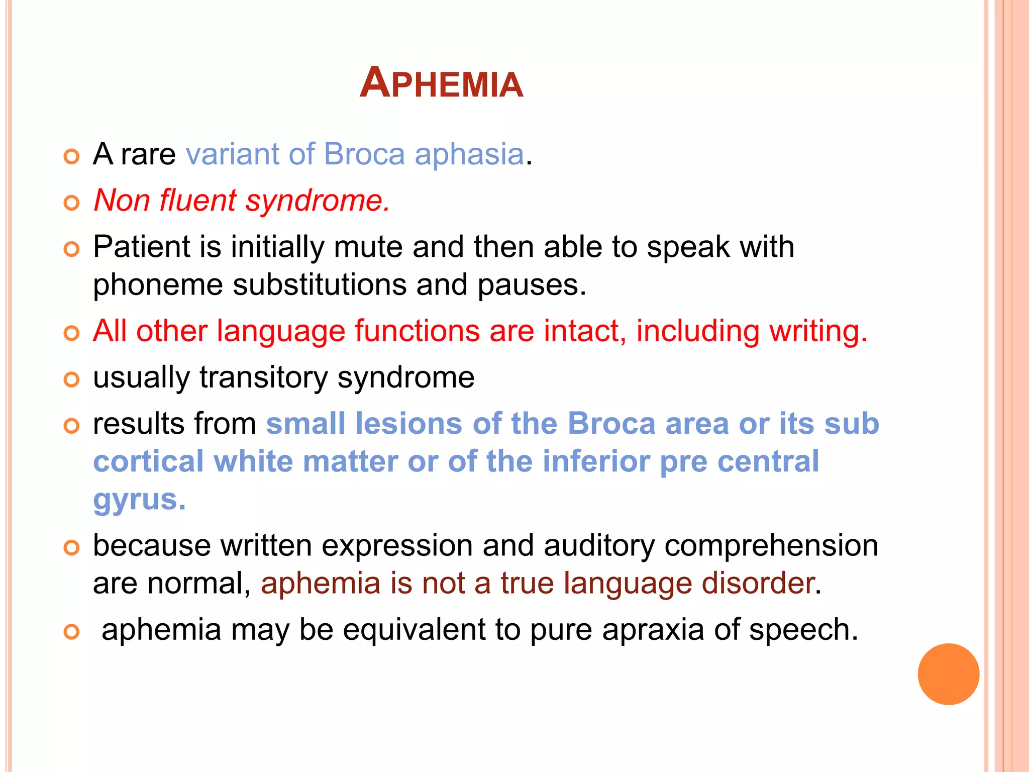 Aphasia and types | PPTX | Brain and Nervous System Disorders ...