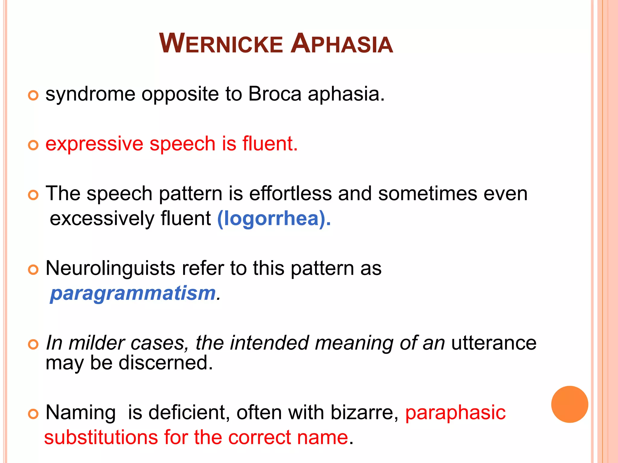 Aphasia and types | PPTX