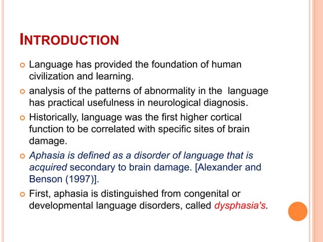 Aphasia and types | PPTX | Brain and Nervous System Disorders ...