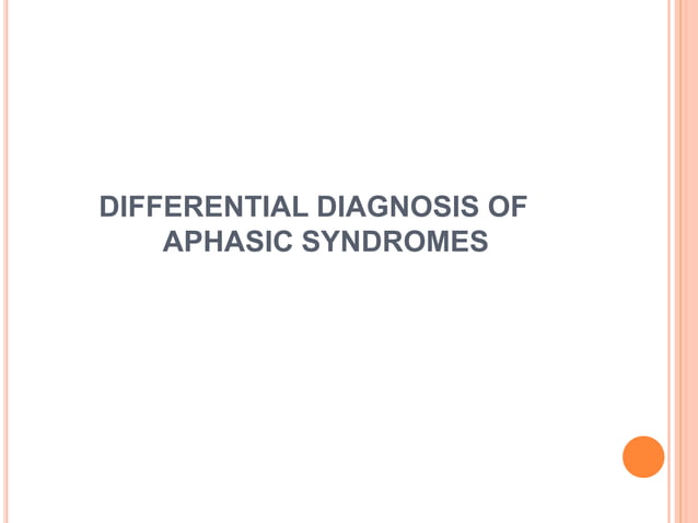 Aphasia and types | PPTX | Brain and Nervous System Disorders ...