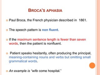 Aphasia and types | PPTX