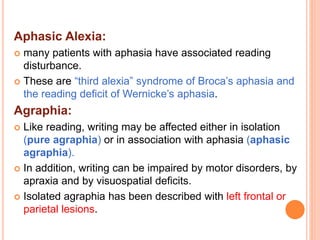 Aphasia and types | PPTX