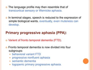 Aphasia and types | PPTX
