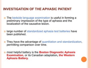 Aphasia and types | PPTX