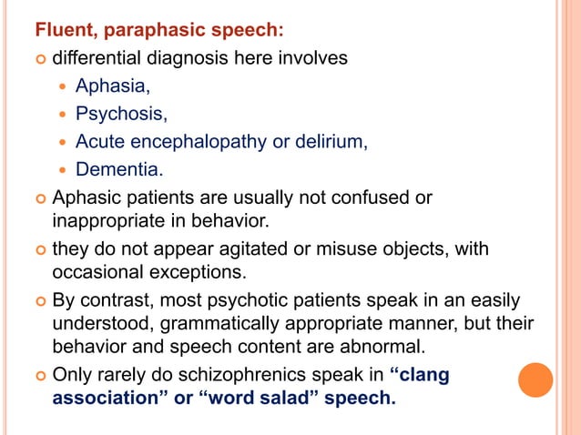 Aphasia and types