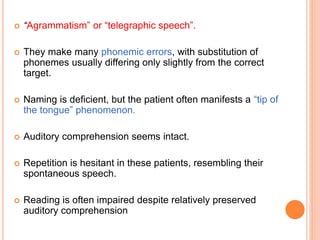 Aphasia and types | PPT