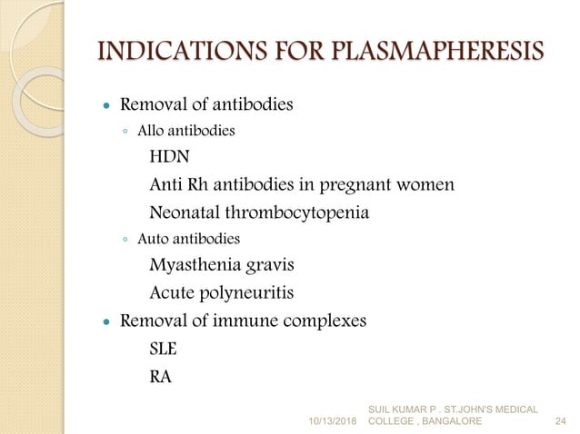 Apheresis | PPTX | Blood Disorders | Diseases and Conditions