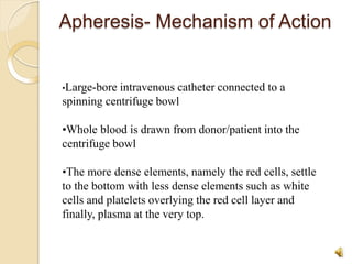 APHERESIS METHODS AND TYPES APERESIS.ppt | Blood Disorders | Diseases ...