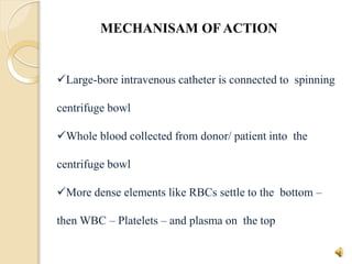 APHERESIS METHODS AND TYPES APERESIS.ppt | Blood Disorders | Diseases ...