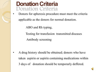 APHERESIS METHODS AND TYPES APERESIS.ppt