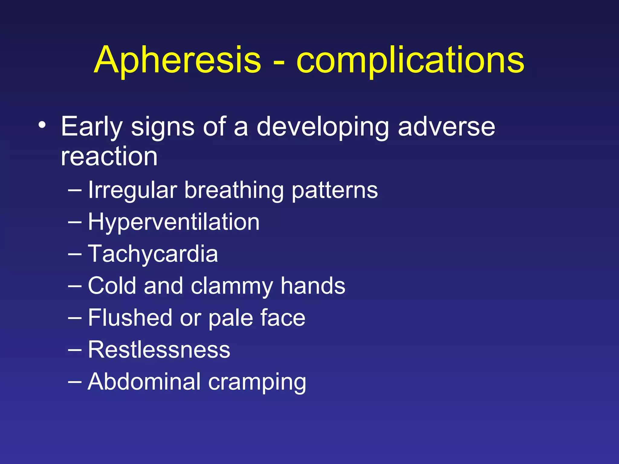 Apheresis 092909 Hames | PPT