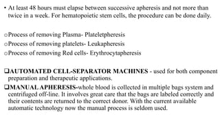 APHERESIS [Autosaved].pptx apheresis ppt for mlt | PPT