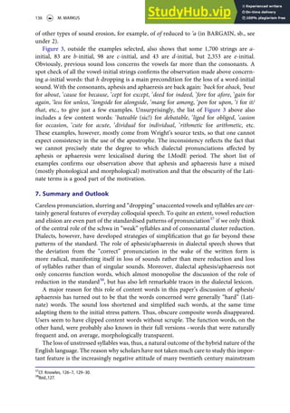 Aphesis And Aphaeresis In Late Modern English Dialects (Based On EDD ...