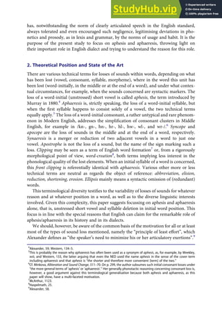 Aphesis And Aphaeresis In Late Modern English Dialects (Based On EDD ...