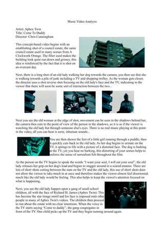 Aphex twin come to daddy | PDF