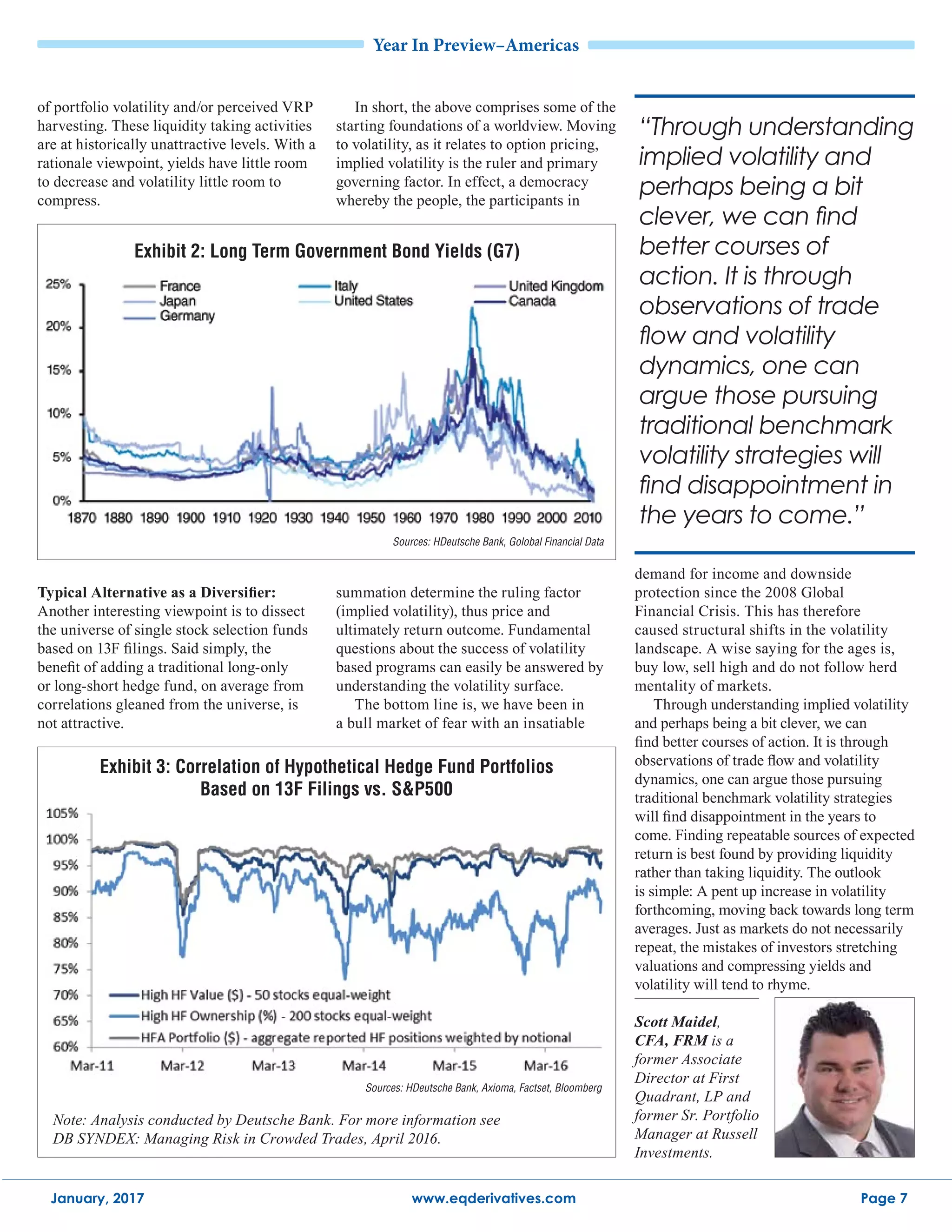 EQDerivatives A philosophers guide to volatility a 2017 outlook | PDF