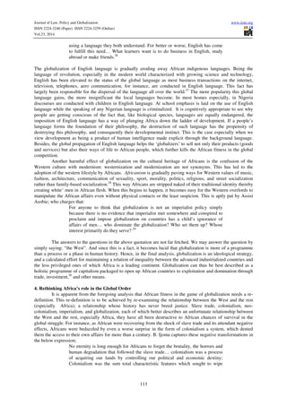 A philosophical picturing of africa in the globalization project | PDF ...
