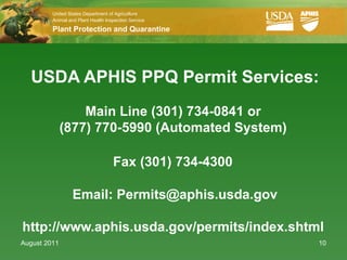 APHIS and Importing Plants and Plant Products to the US | PPT