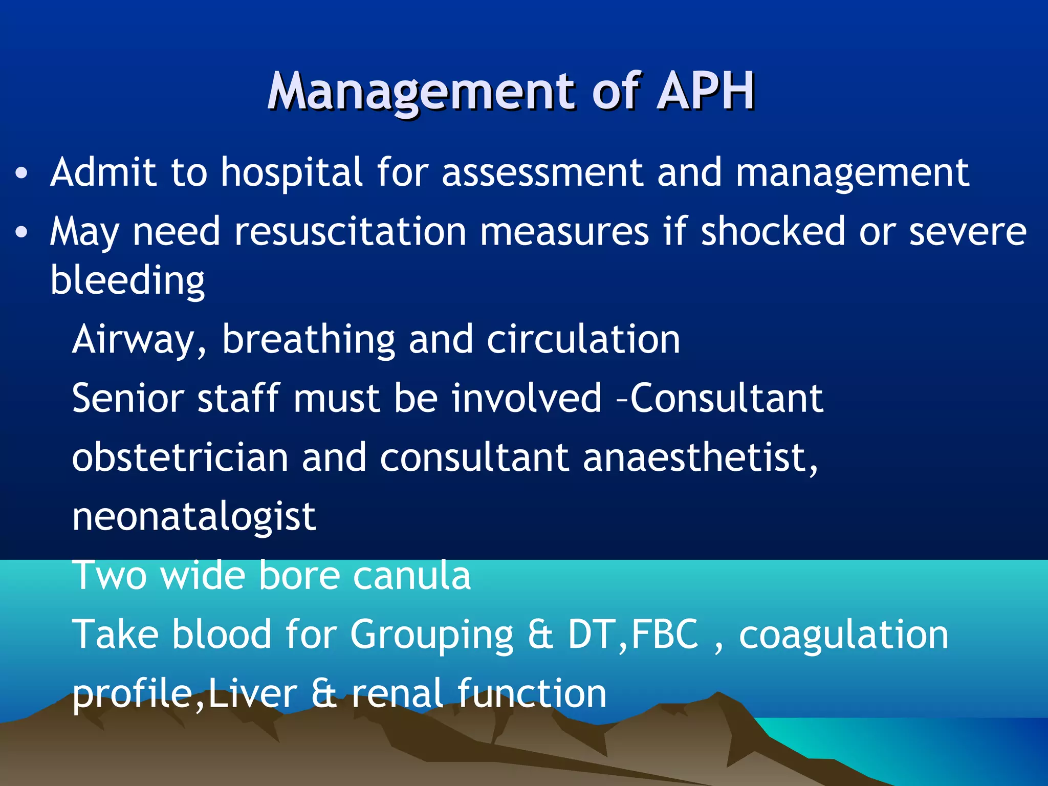 Ante partum haemorrhage | PPT