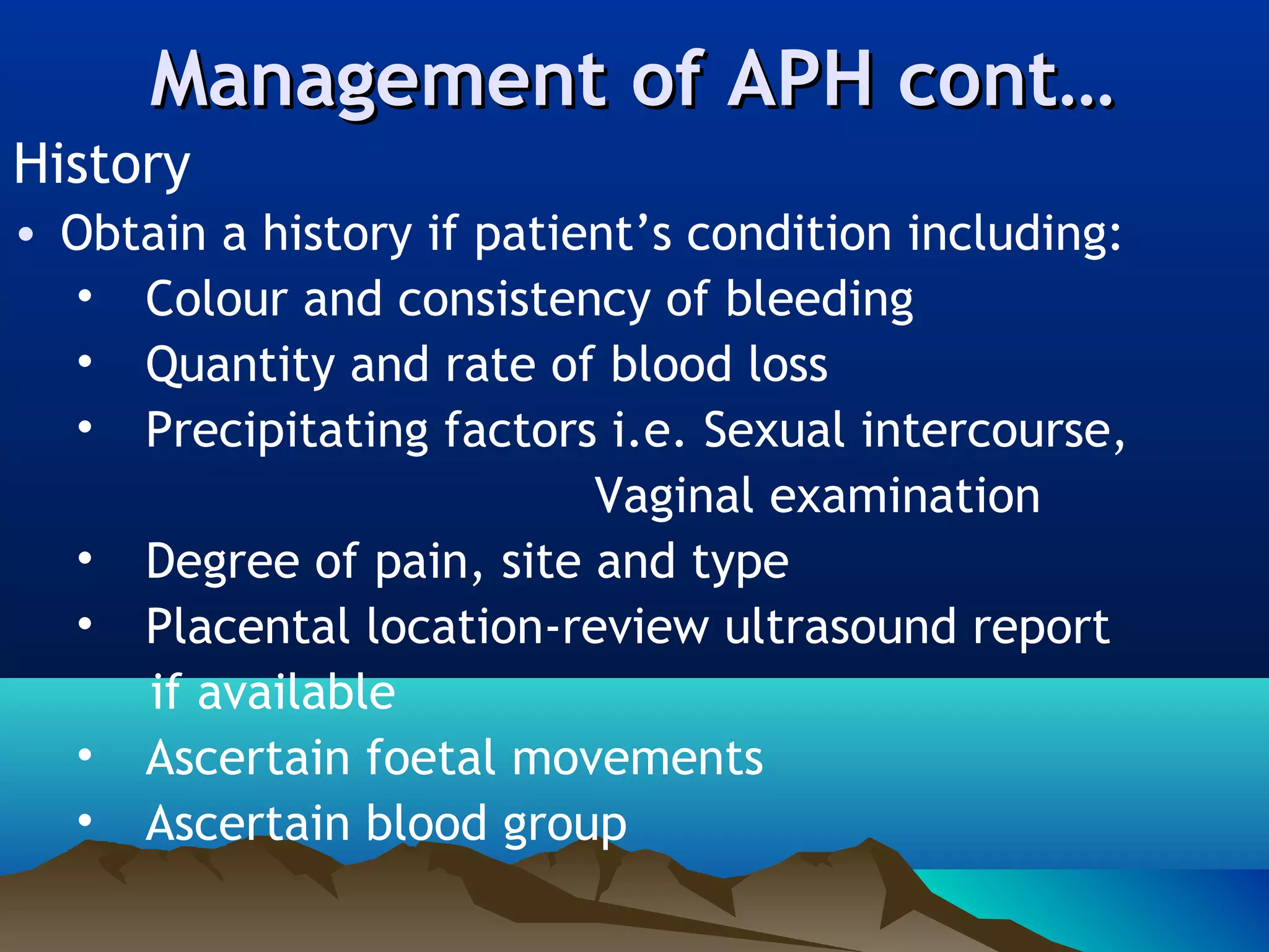 Ante partum haemorrhage | PPT