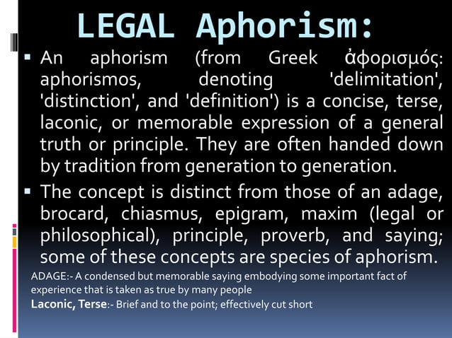Aphorism ppt converted | PDF