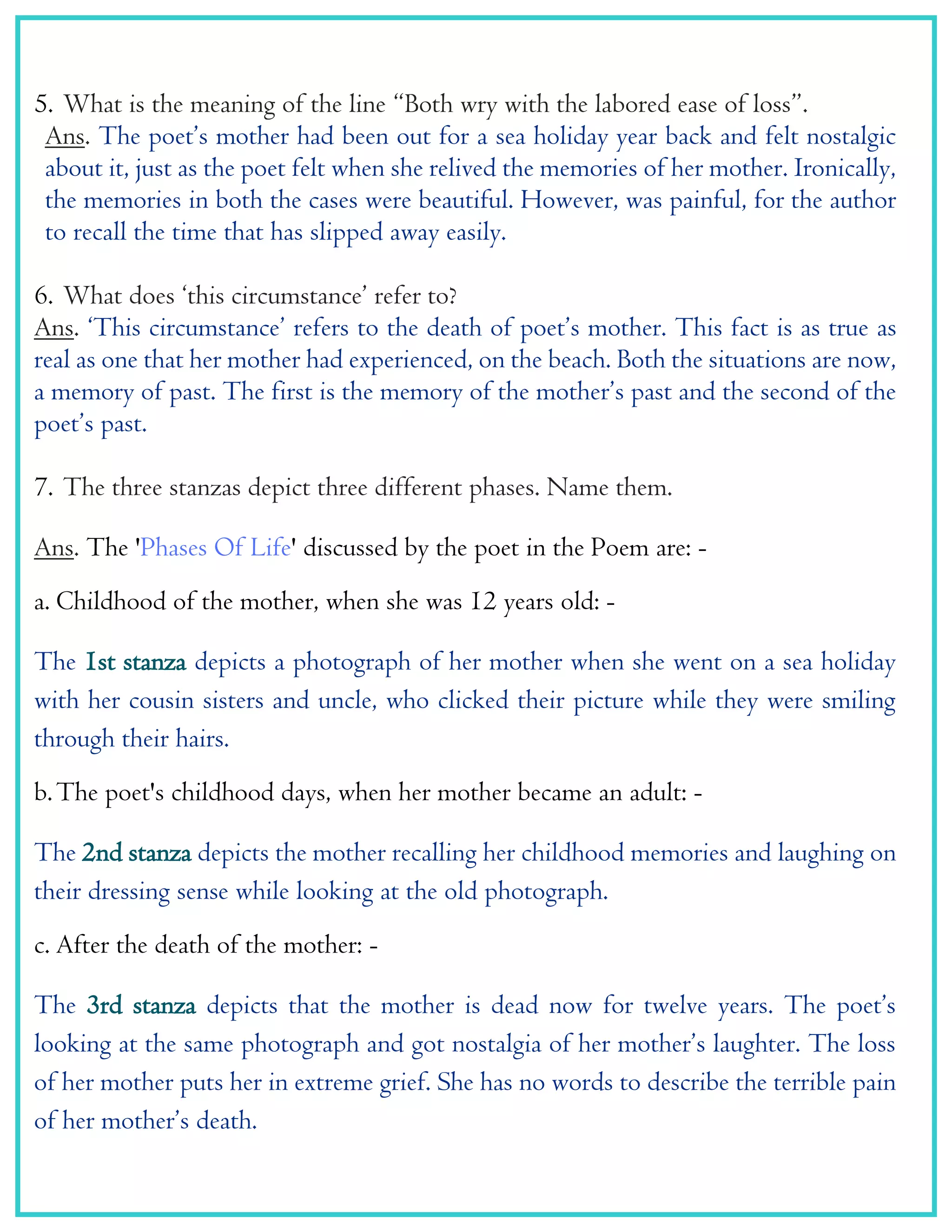 A Photograph Class - 11th | PDF