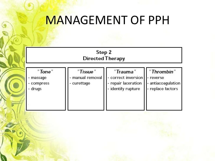 Overview management of postpartum haemorrhage
