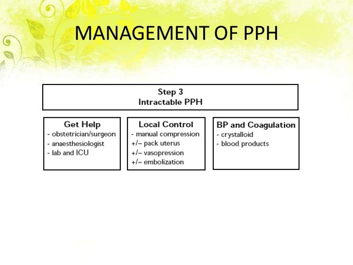Overview management of postpartum haemorrhage