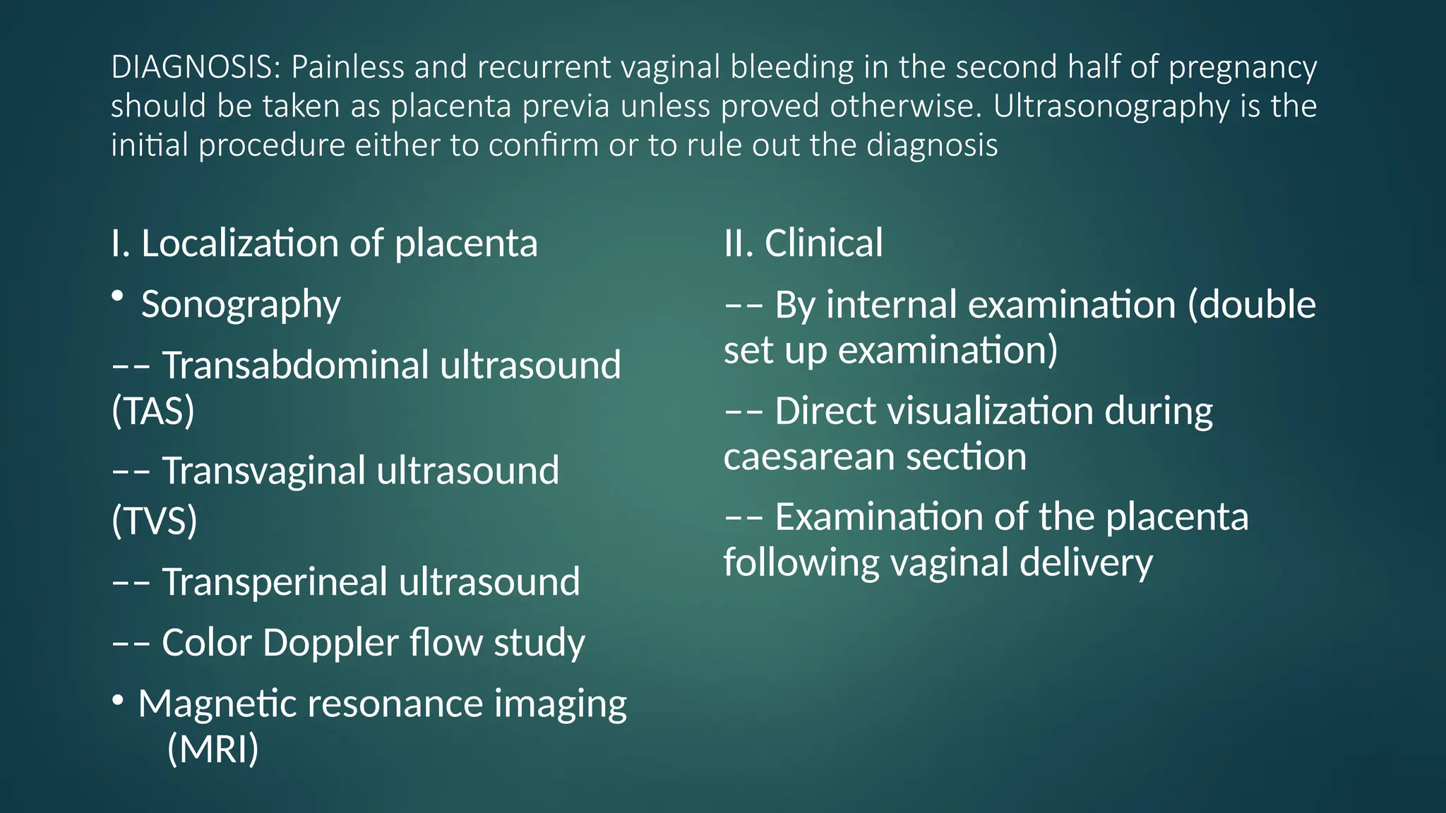 Antepartum Haemorrhage Causes and Management | PPTX