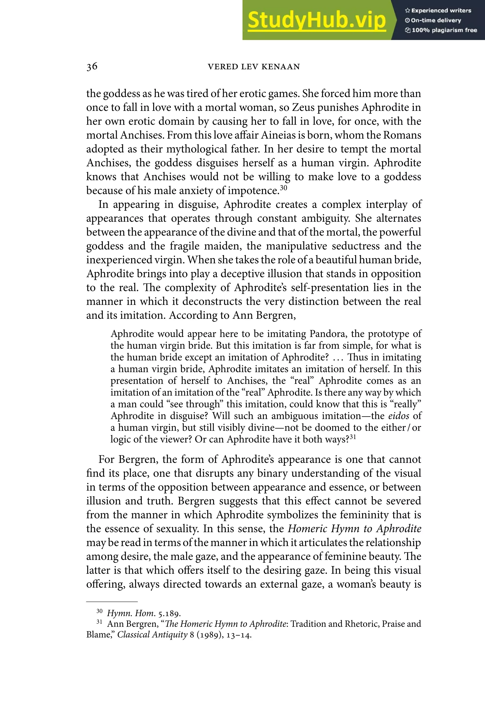 Aphrodite The Goddess Of Appearances | PDF